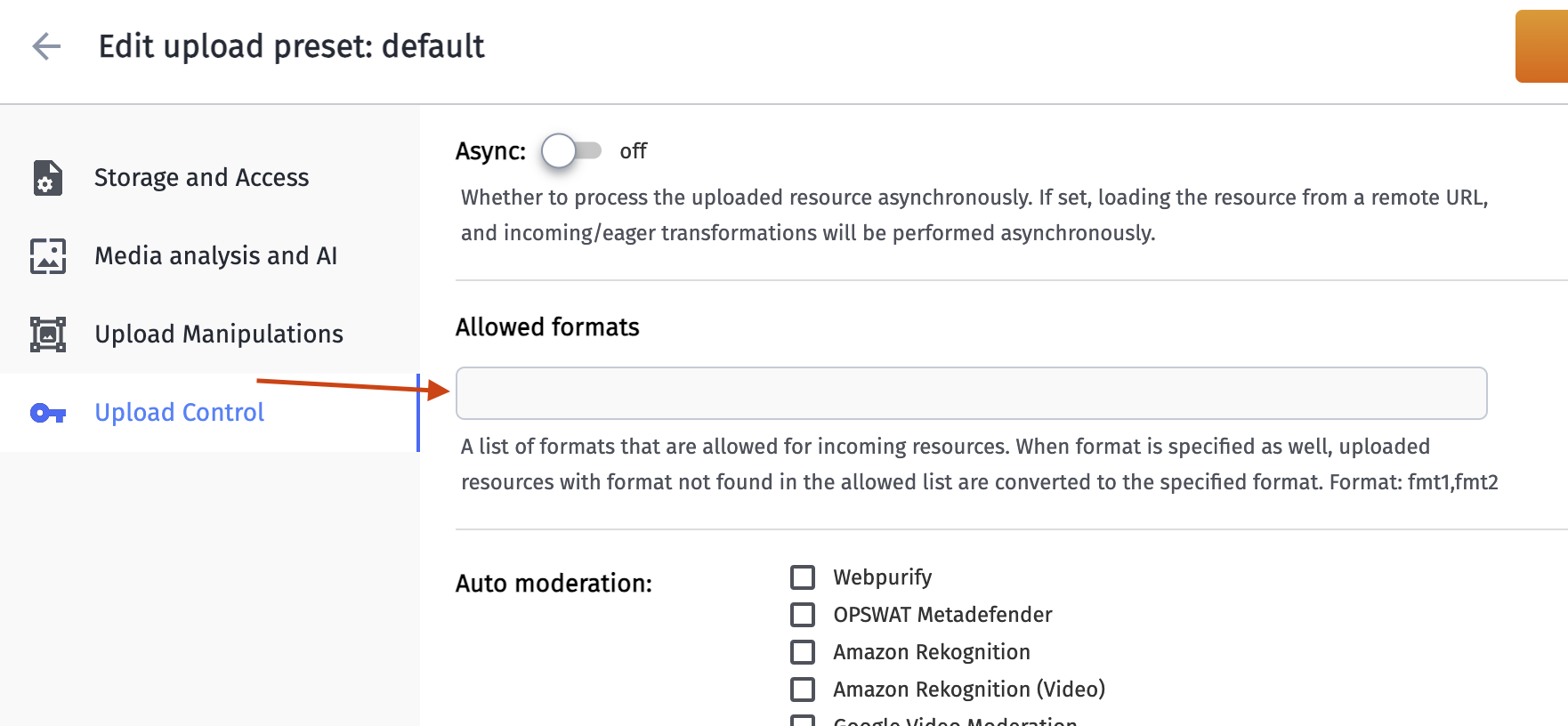 How can I allow only certain file formats for uploads? – Cloudinary Support